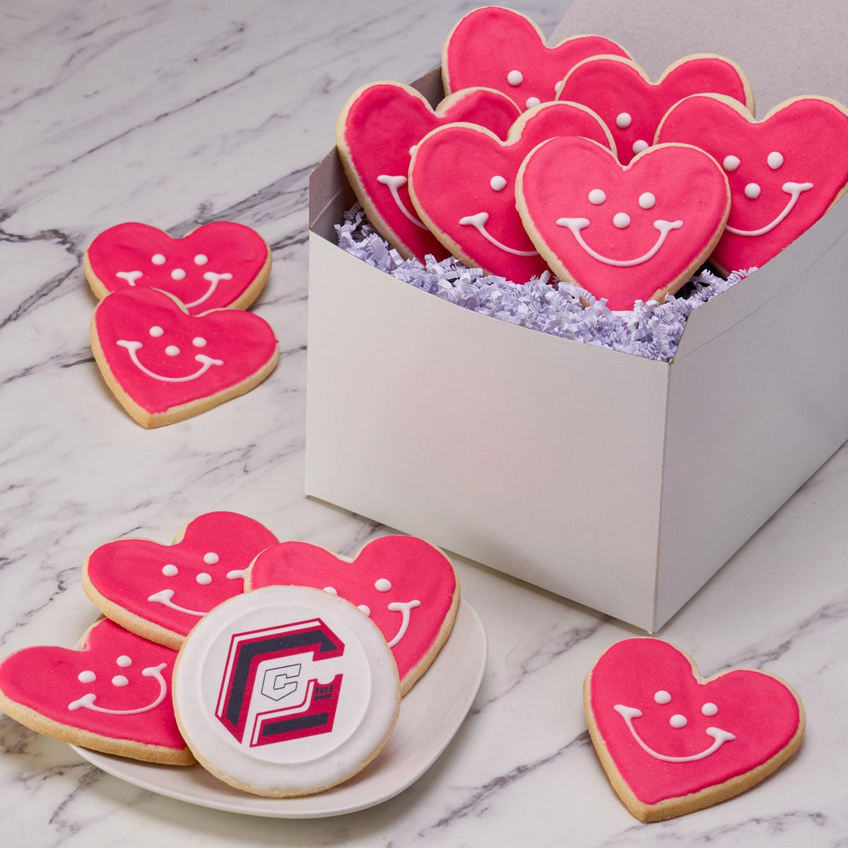 Smiley® Cookie Lead with the Heart Corporate Logo Gift Box ...
