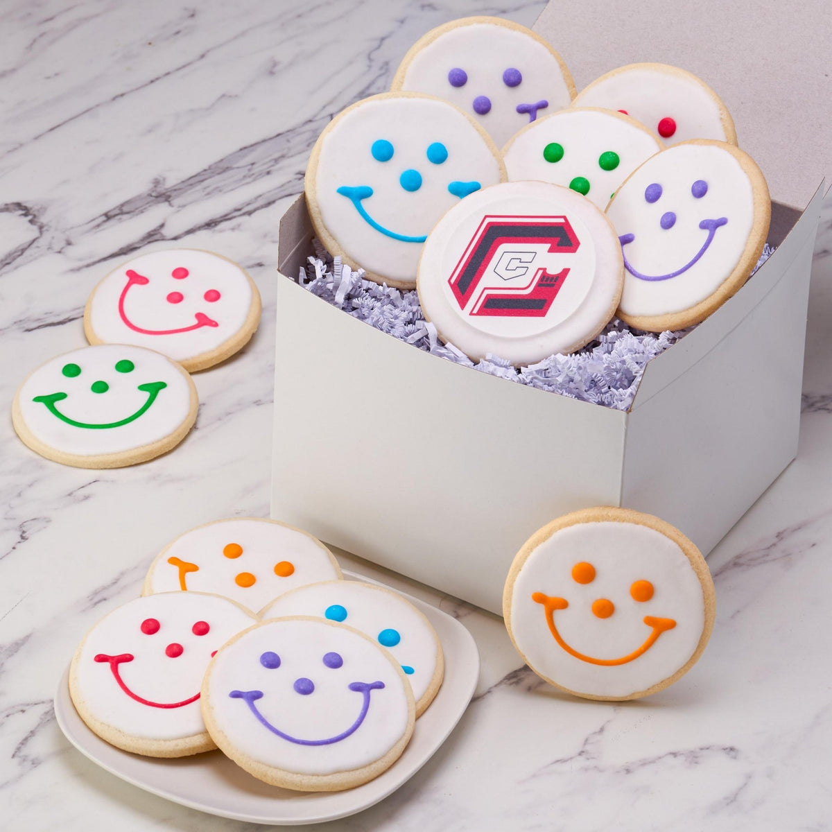 Smiley® Cookie Service with a Smile Corporate Logo Gift Box ...