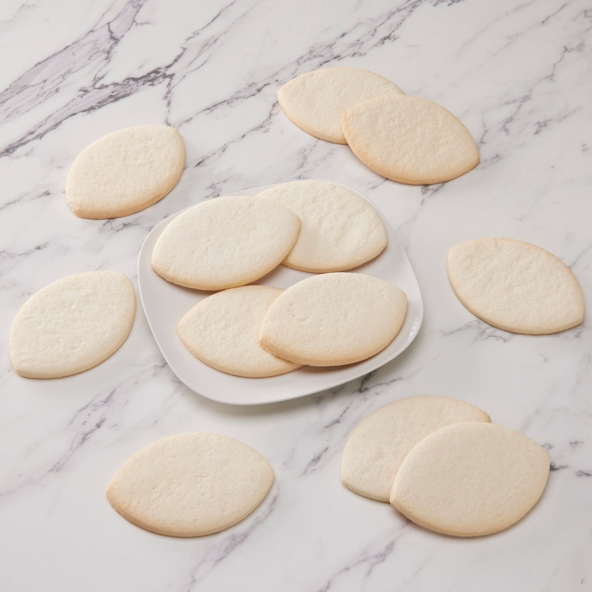 Uniced Football Cookies — SmileyCookie.com